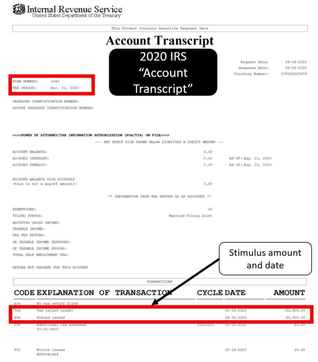 Identify Stimulus Payments Using The IRS Transcripts Jackson Hewitt